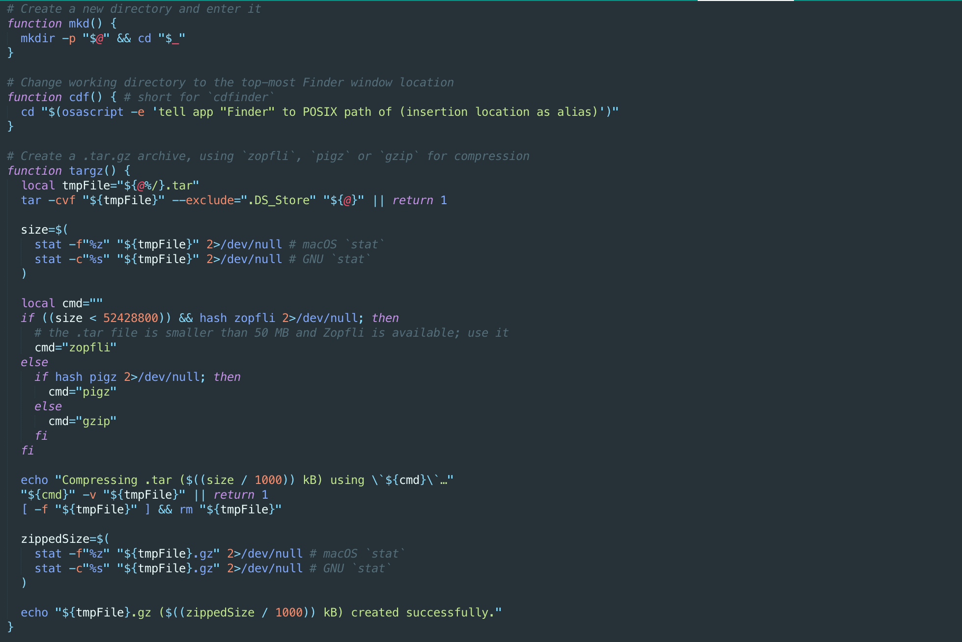 Useful shell aliases and functions | JonLuca's Blog
